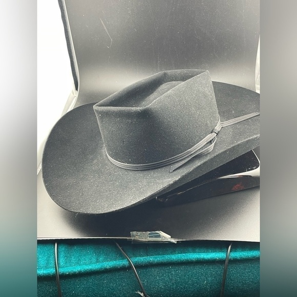 Resistol | Accessories | Vintage Resistol Black Cowboy Hat 6 34 Western ...